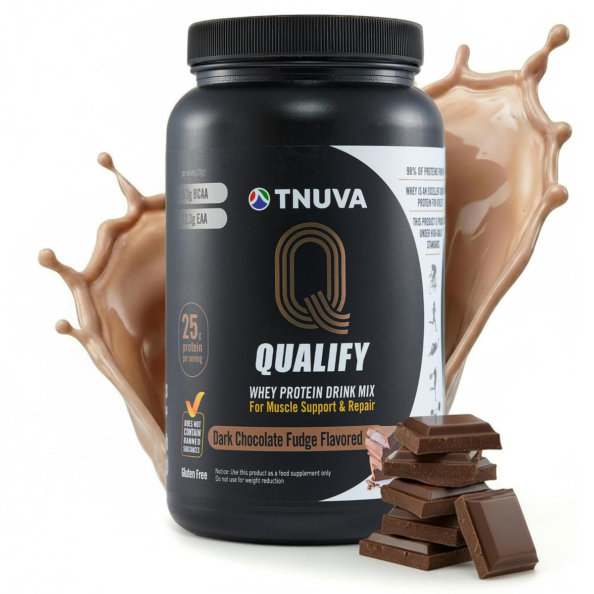 Tnuva whey protein dark chocolate fudge