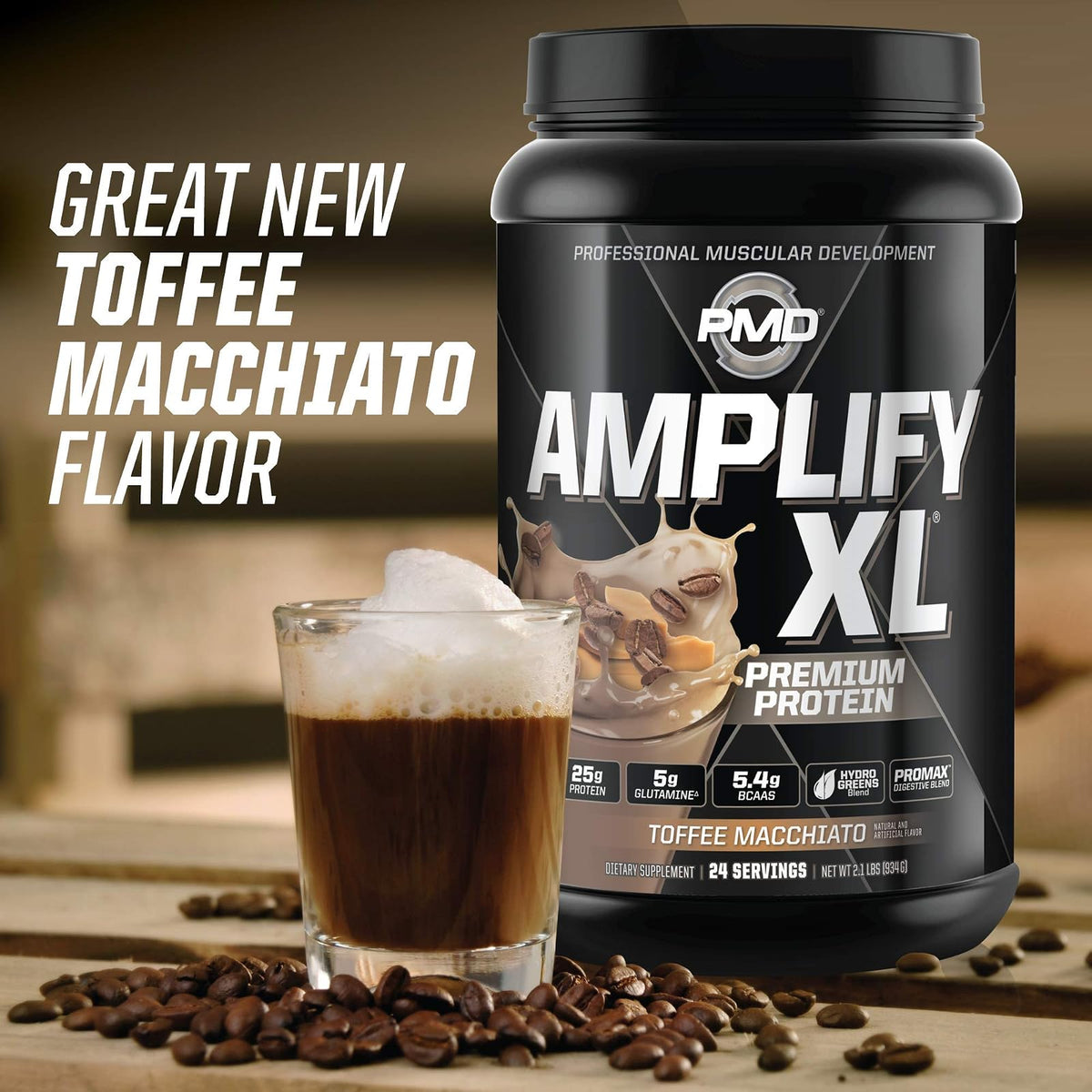 toffee macchiato flavour protein supplement