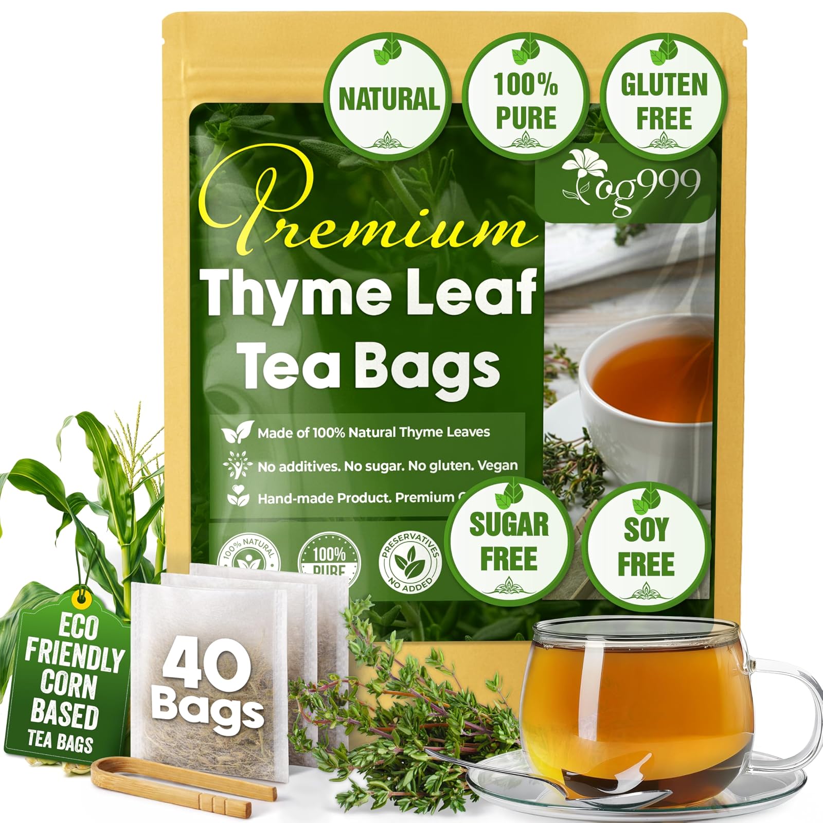 TOG999 thyme tea bags for relaxation