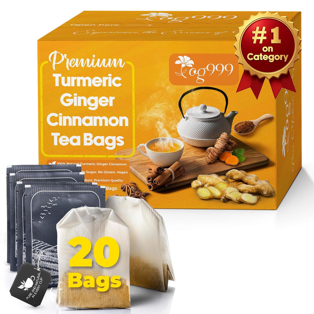 TOG999 turmeric ginger cinnamon tea bags