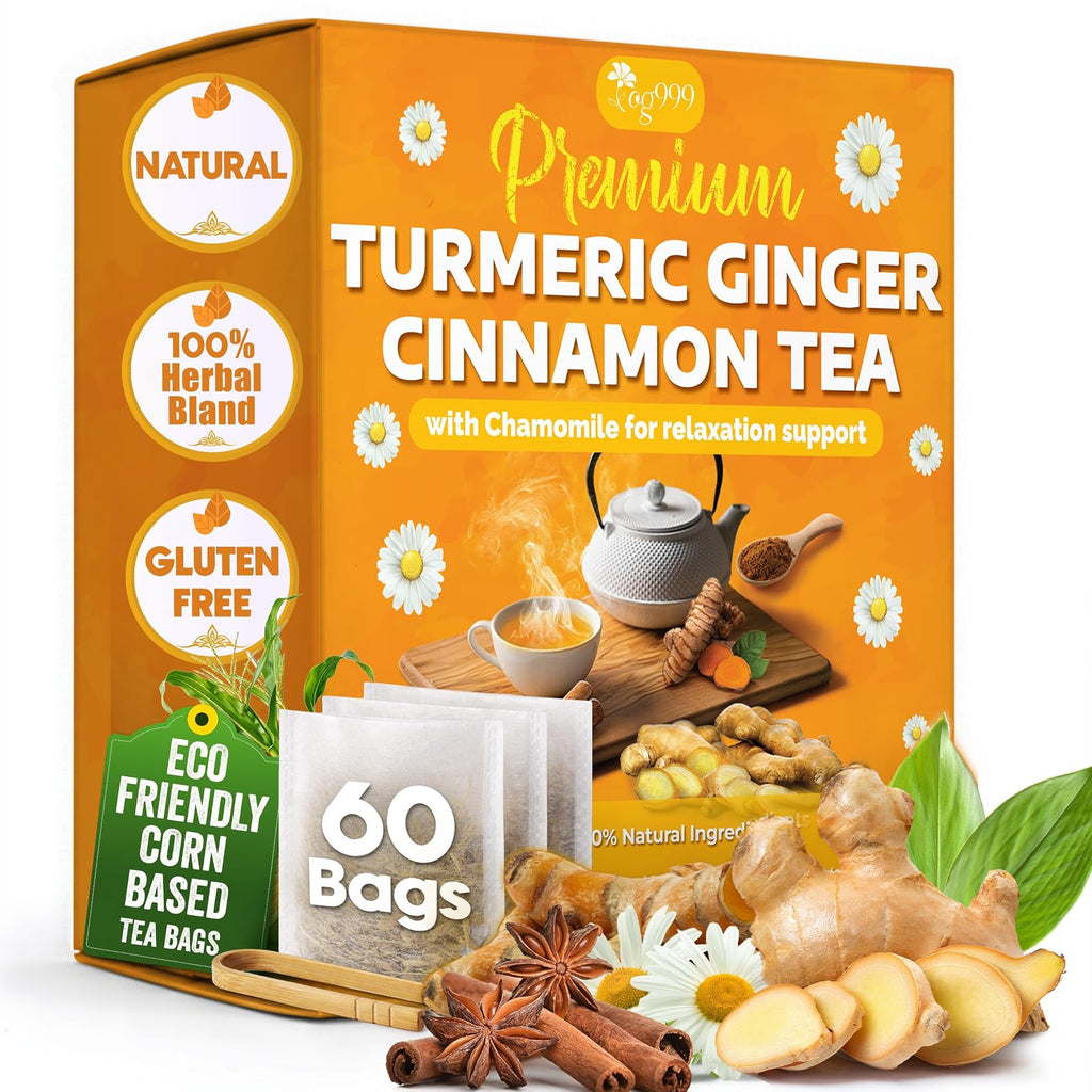 TOG999 turmeric ginger cinnamon tea bags