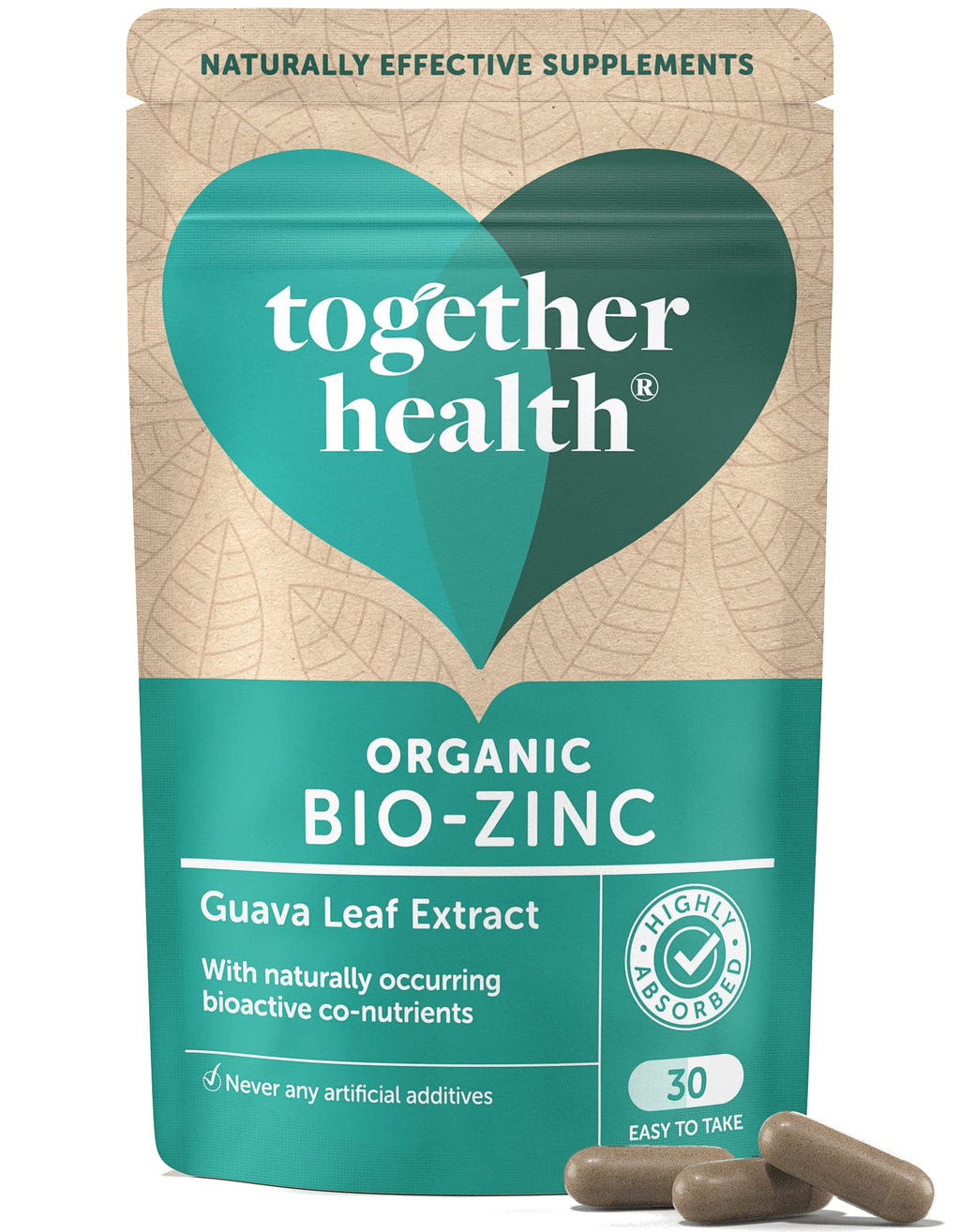 Together organic zinc supplement capsules