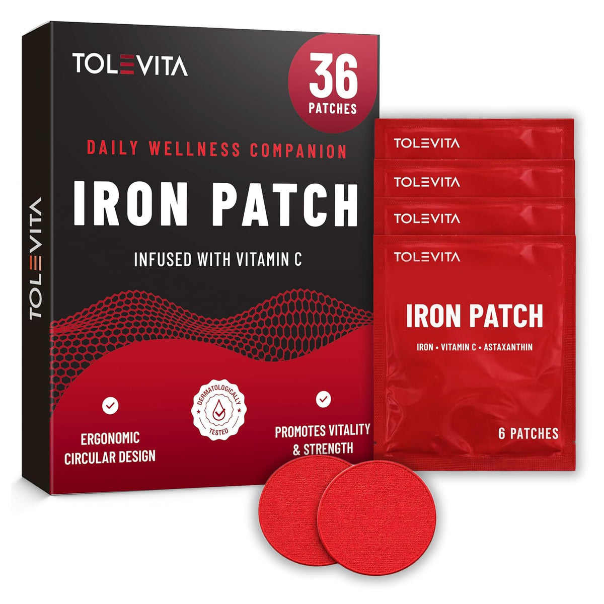 TOLEVITA iron patches for energy