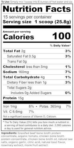 Tomato basil plant based protein powder