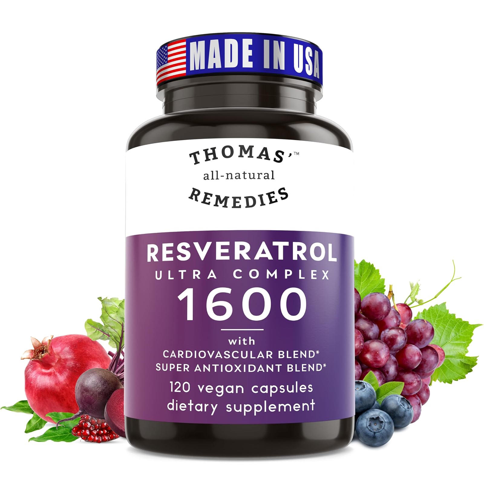Toms Remedies resveratrol capsules for vitality