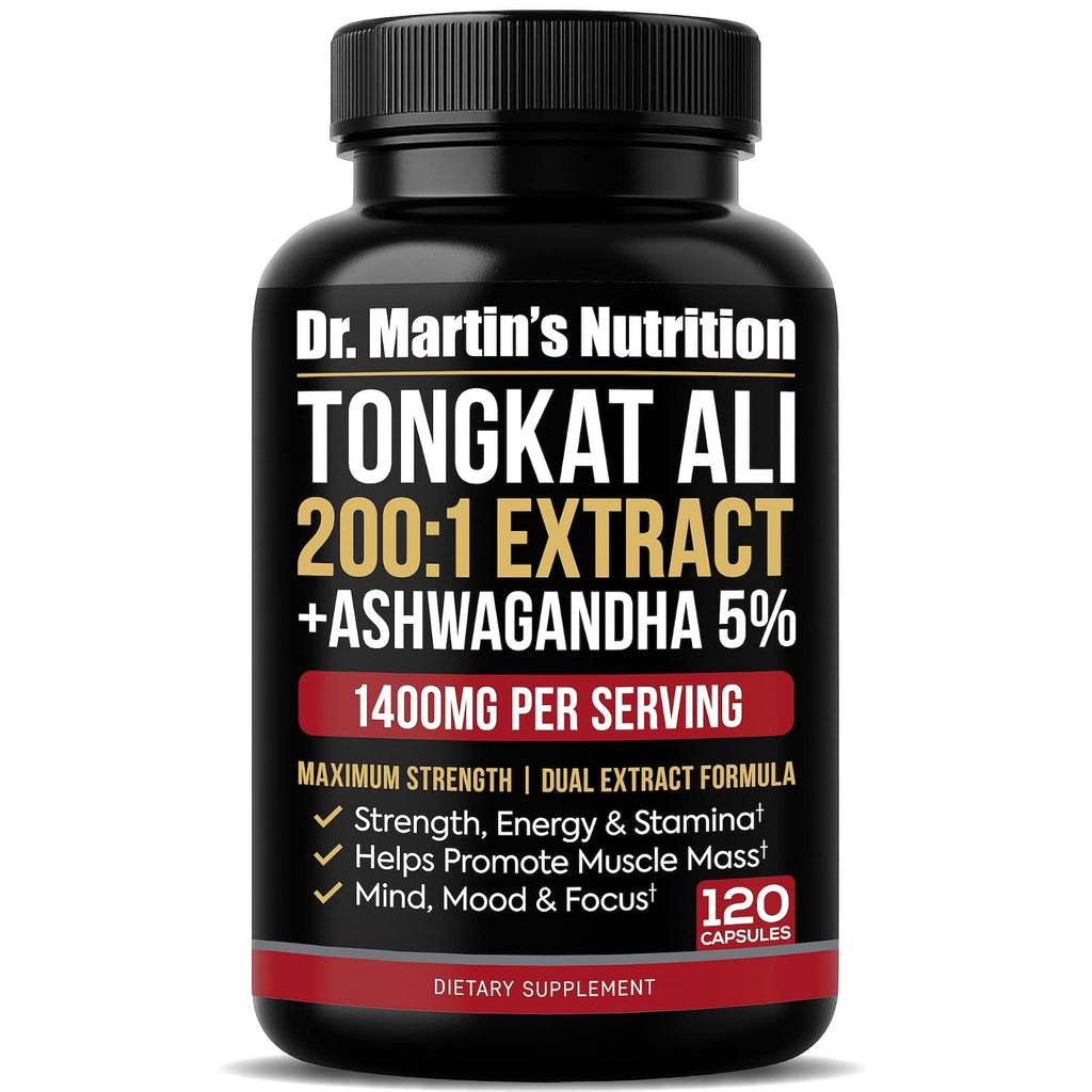 Tongkat Ali herbal supplement capsules