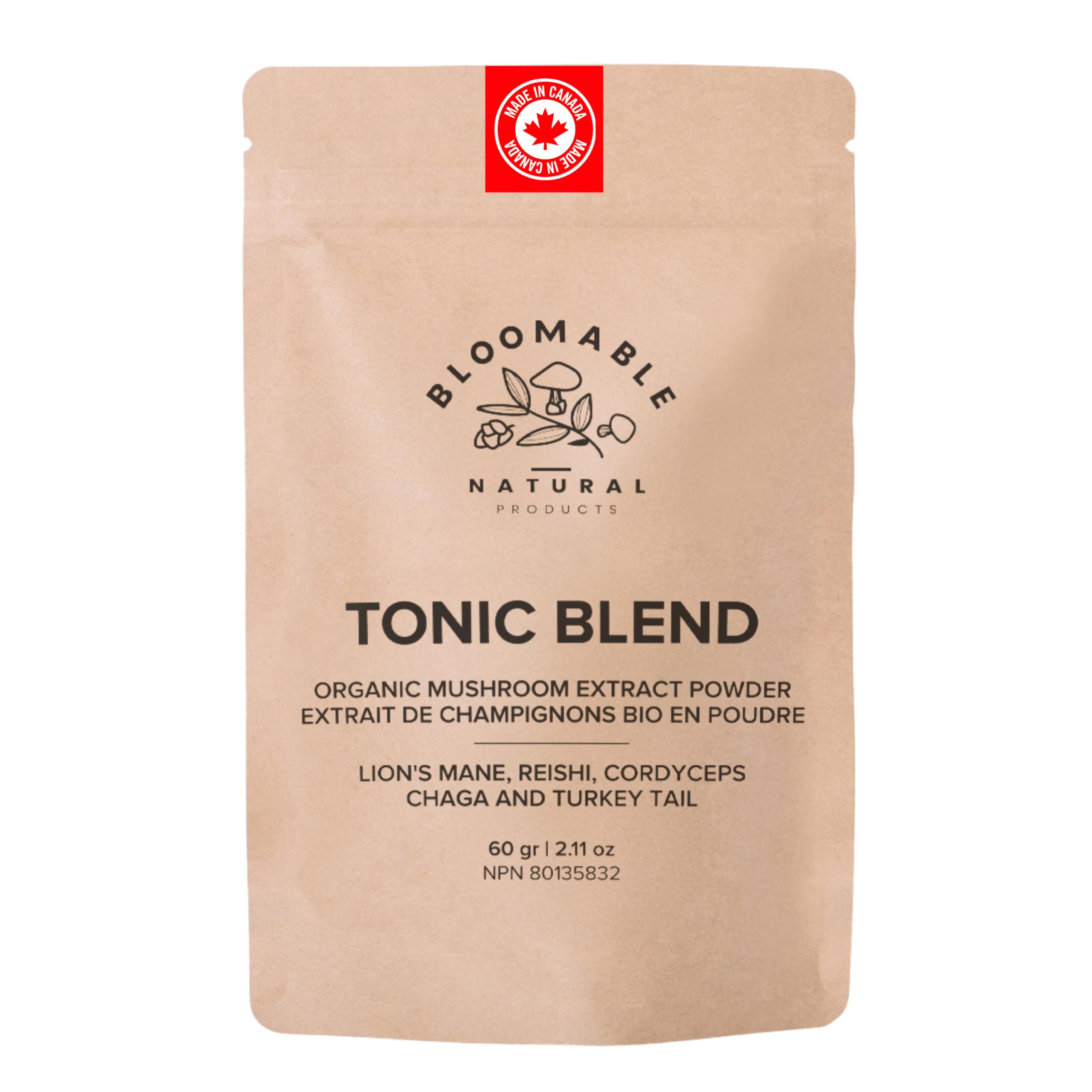 Tonic Blend I mushroom powder for smoothies