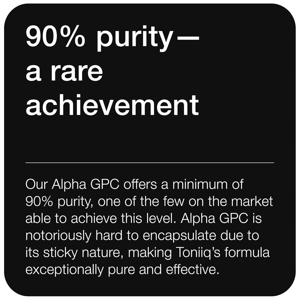 Toniiq 600 mg Alpha GPC benefits