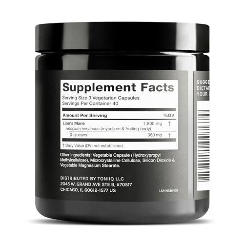Toniiq lion's mane benefits