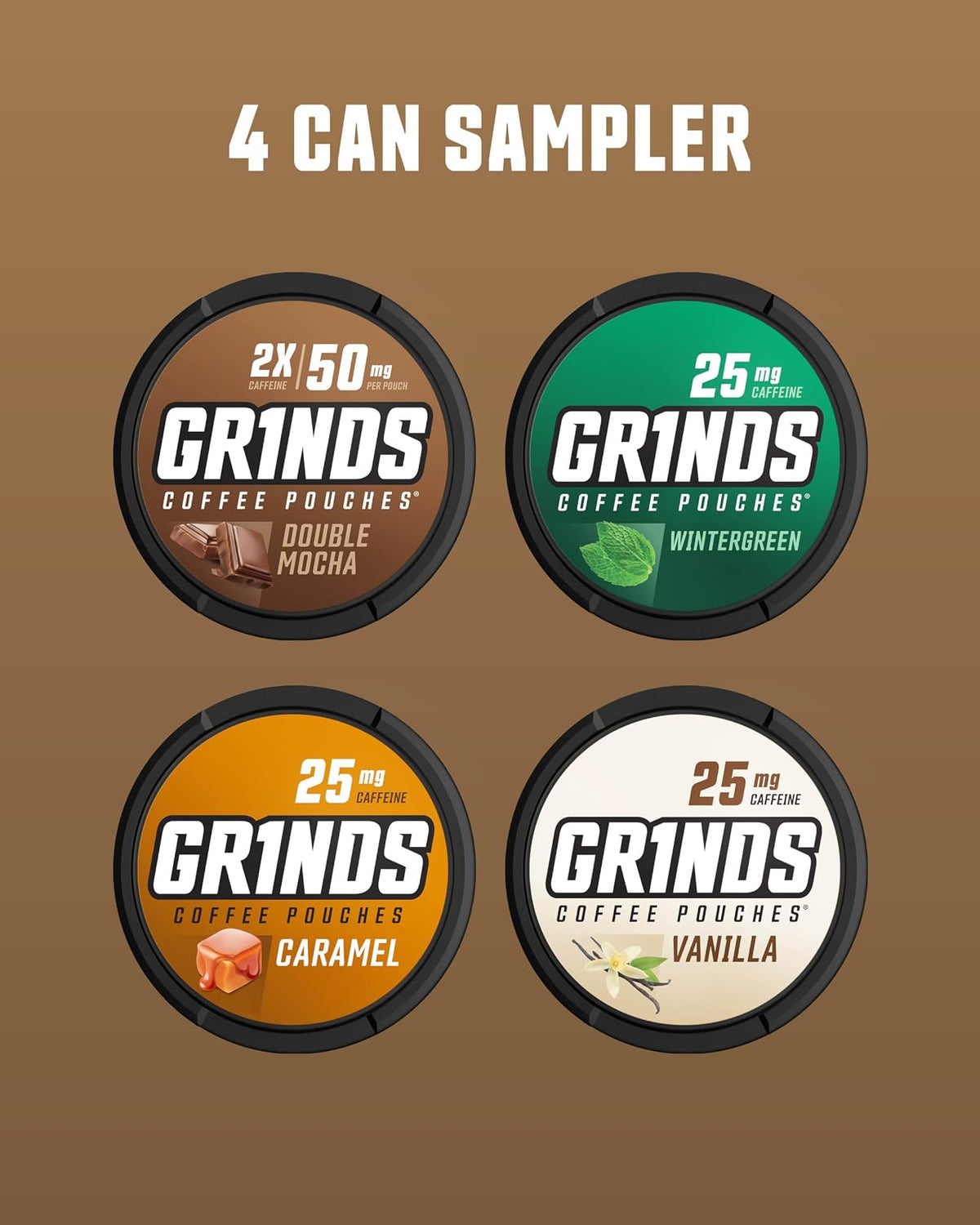 Top flavors of Grinds coffee pouches
