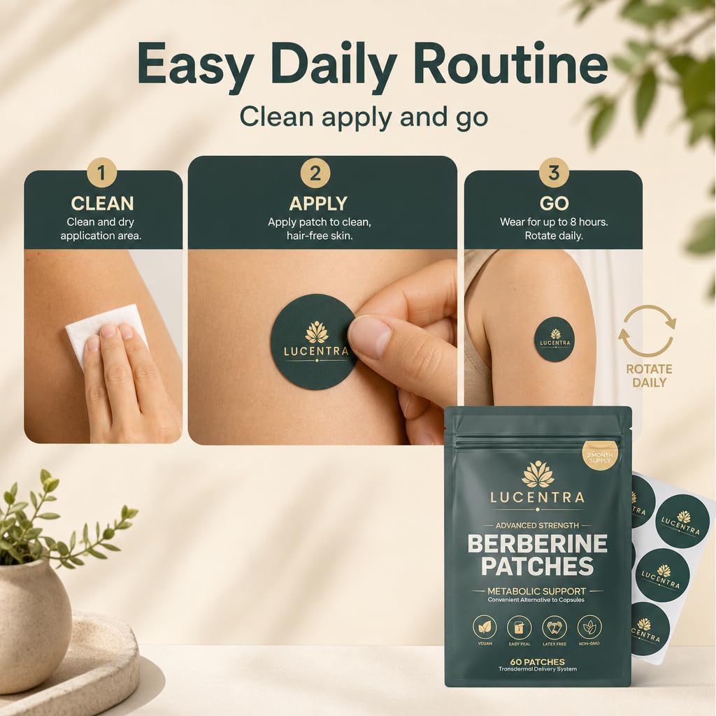 Topical Berberine patches for holistic health
