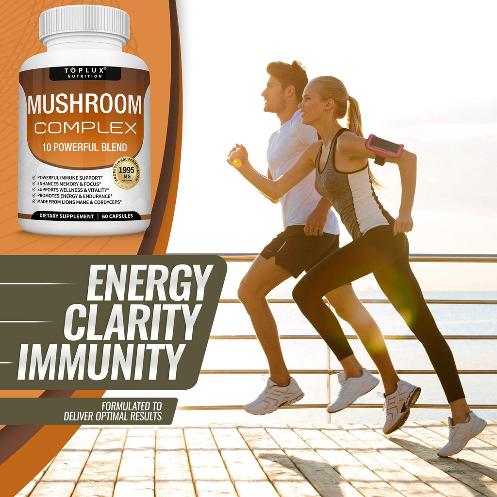 Toplux organic mushrooms for vitality