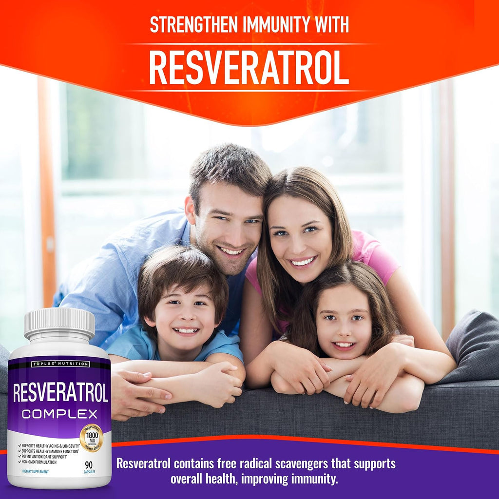 Toplux resveratrol for anti-aging