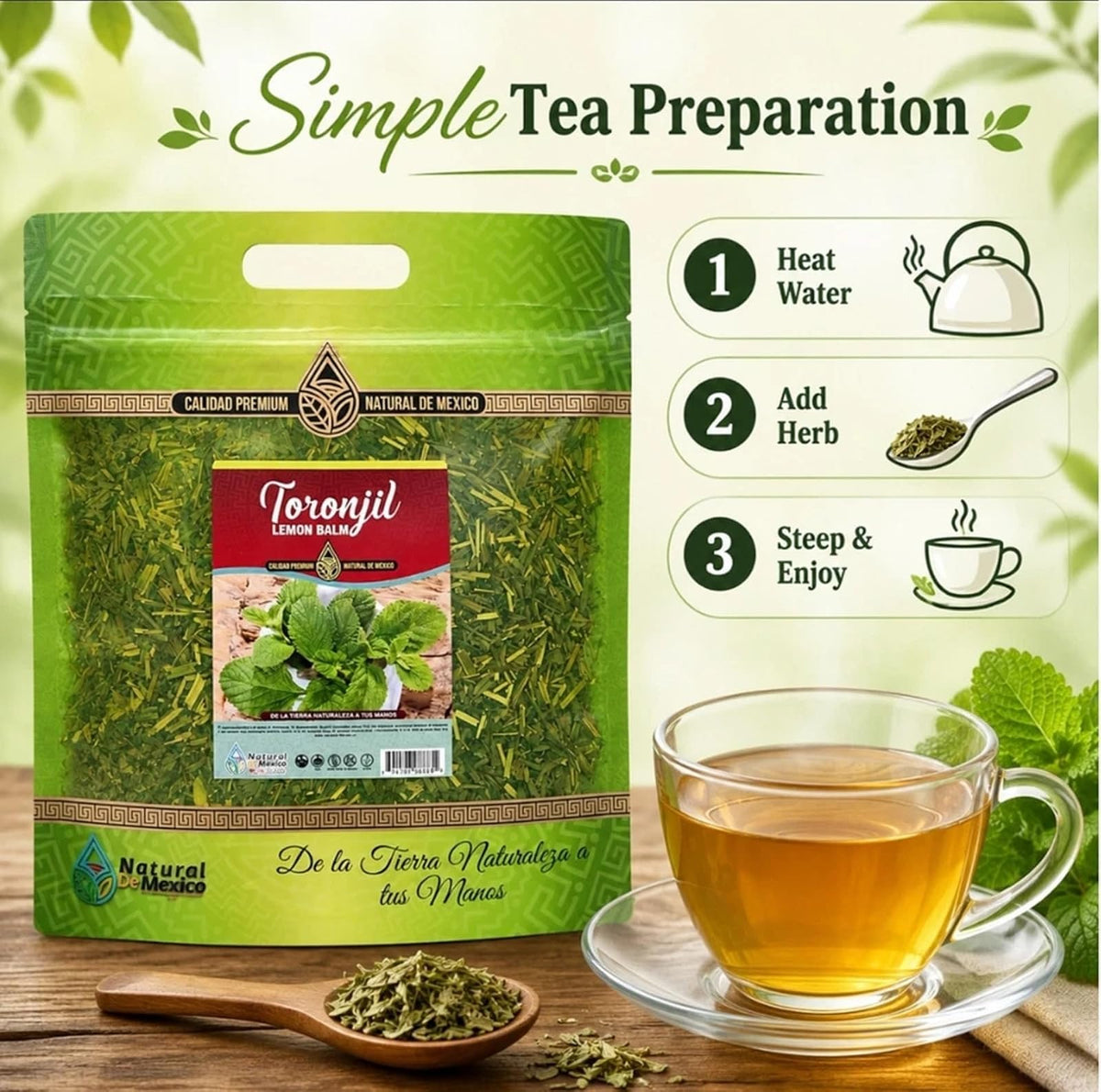 Toronjil herbal tea for digestive health