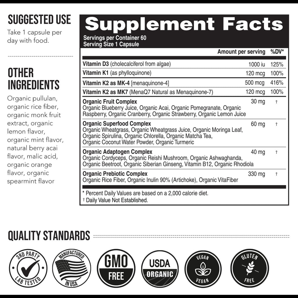 Total K2 capsules for daily wellness