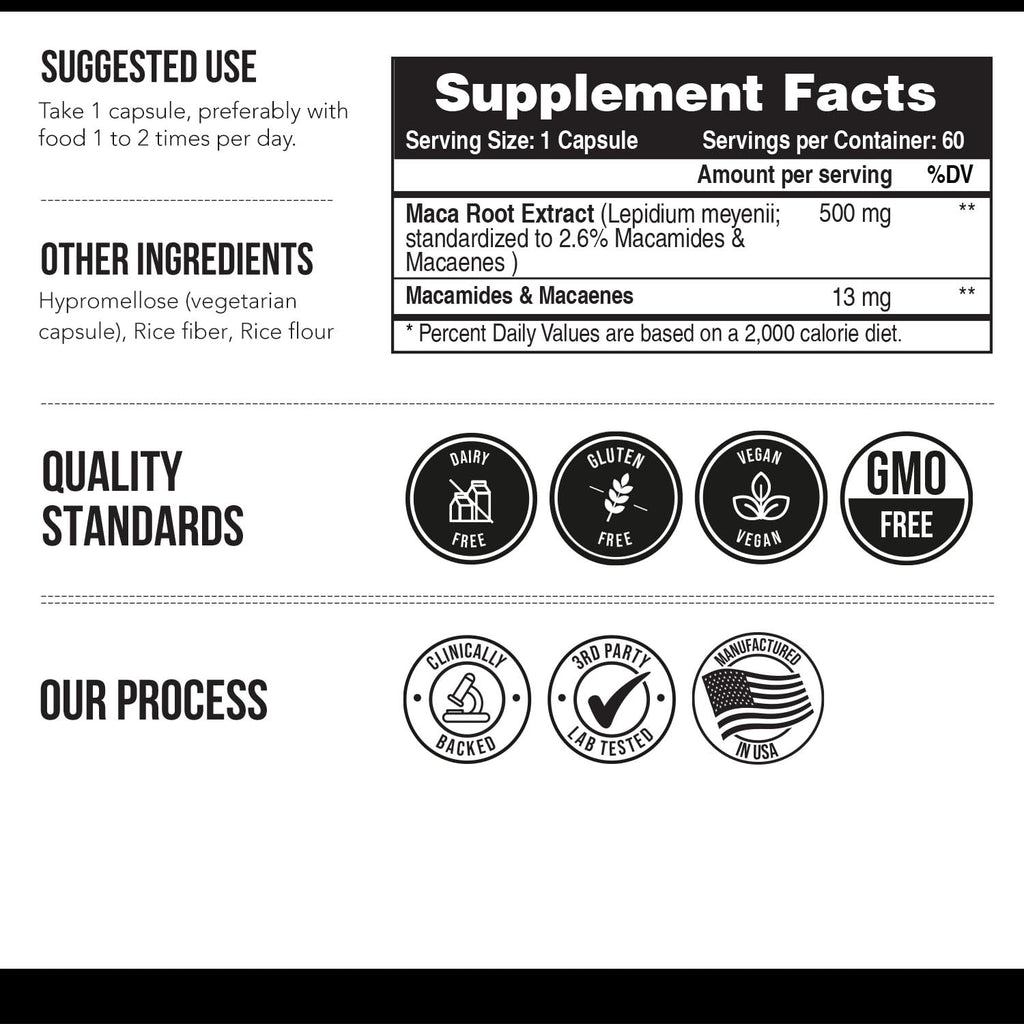total maca supplements for overall health