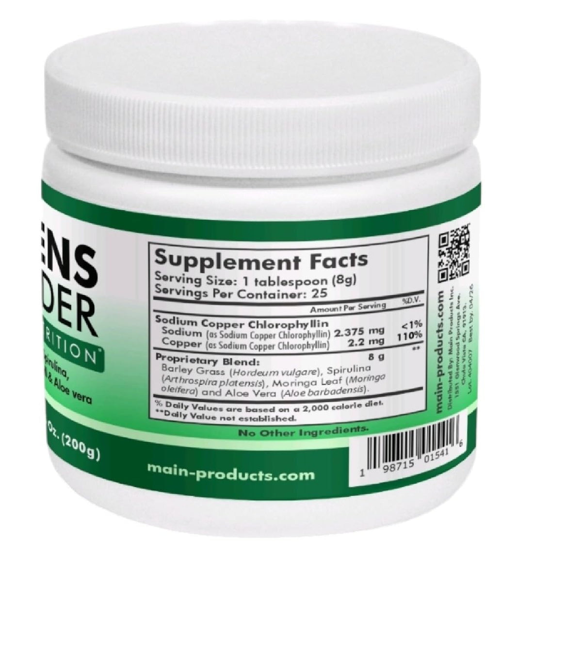 total nutrition greens powder benefits