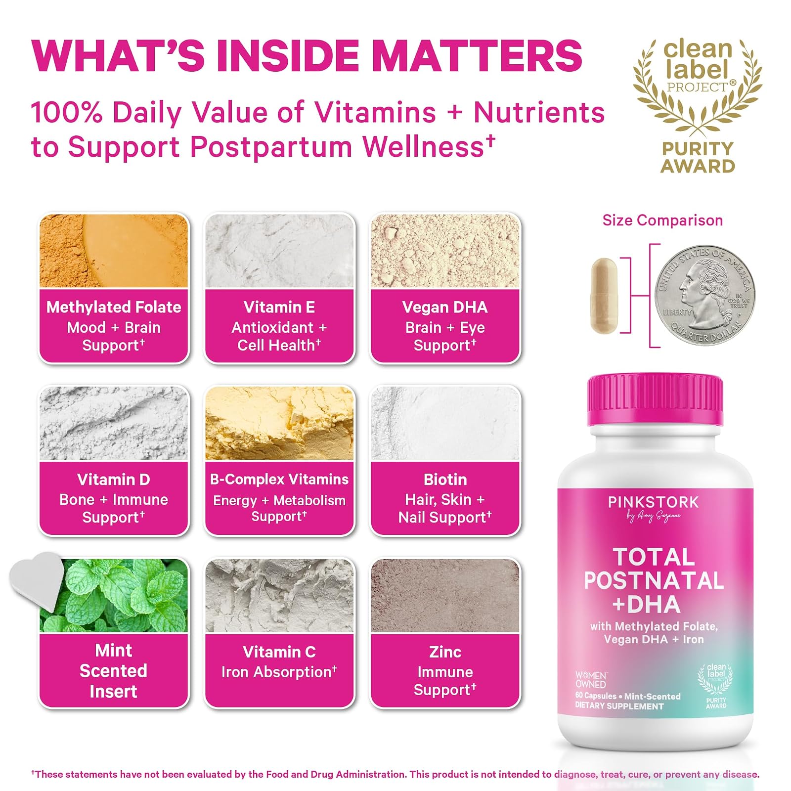 Total Postnatal capsules with DHA benefits
