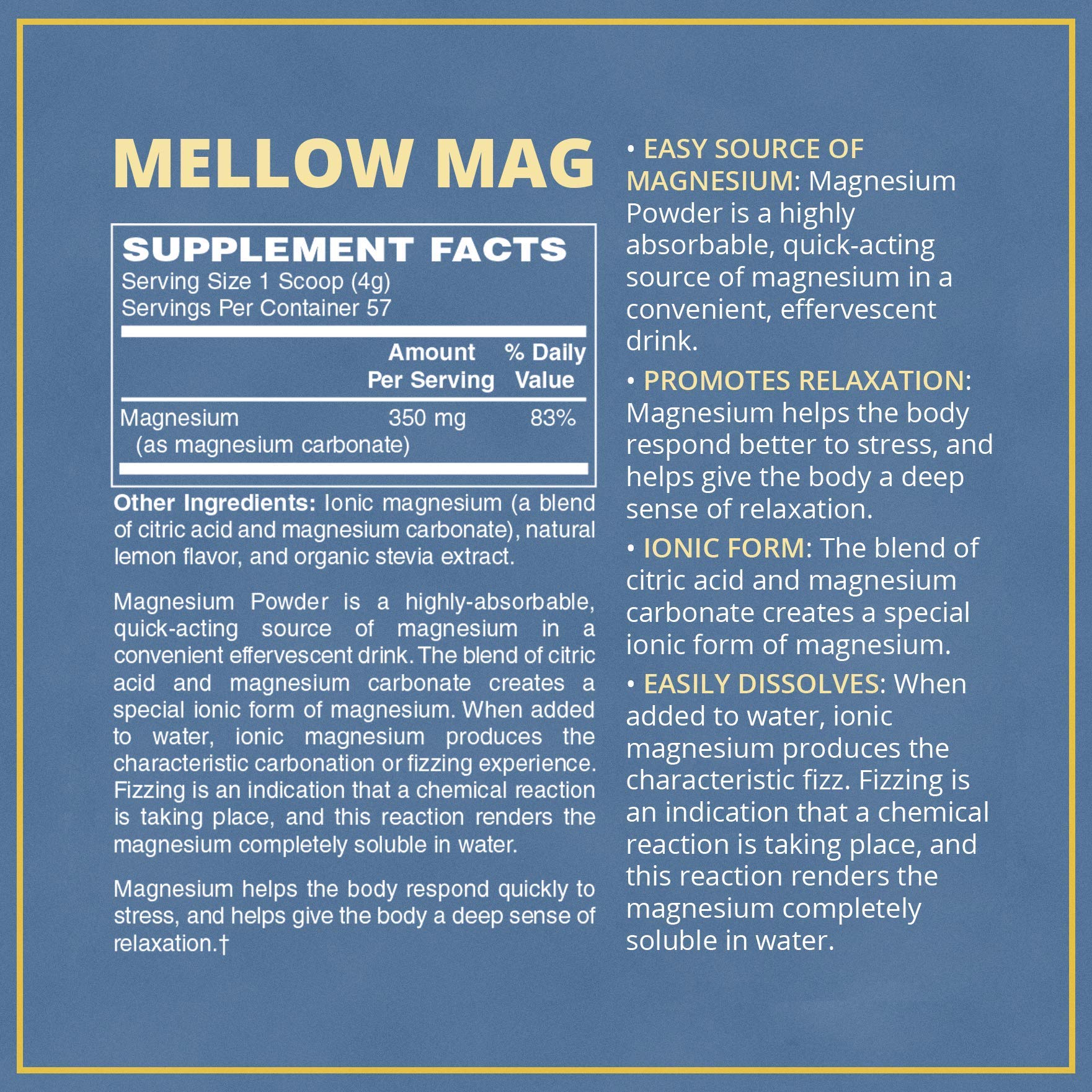 Total relief magnesium for muscle cramps