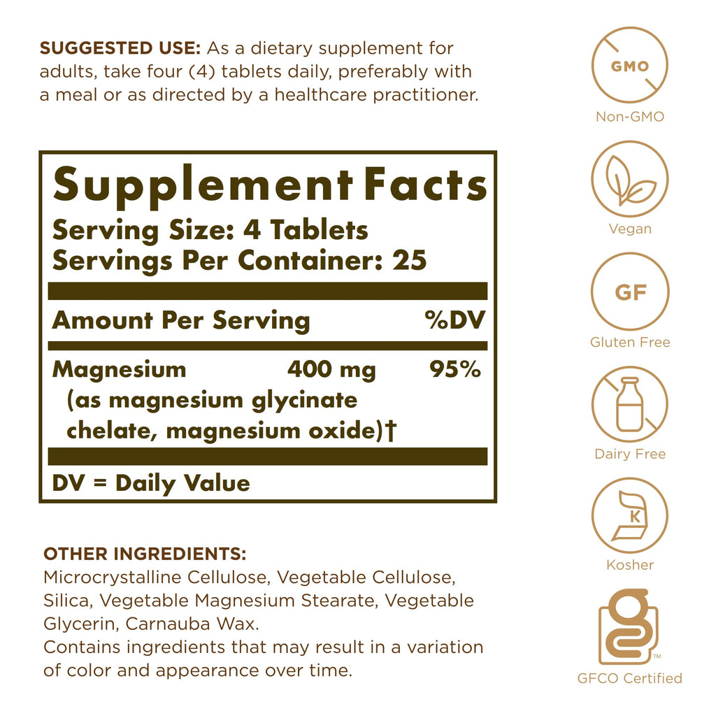 Total relief magnesium for muscle support