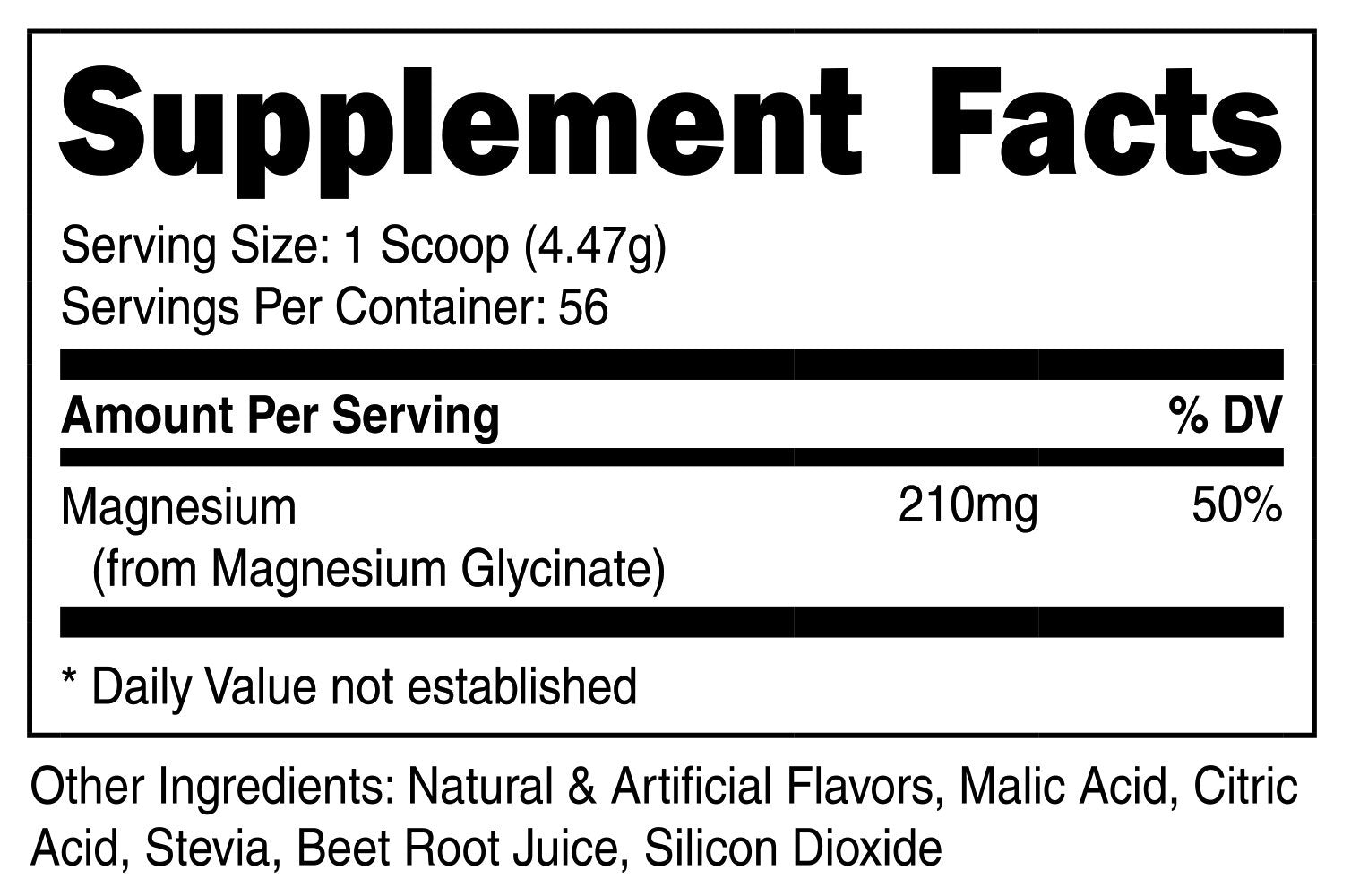 Total relief magnesium glycinate formula