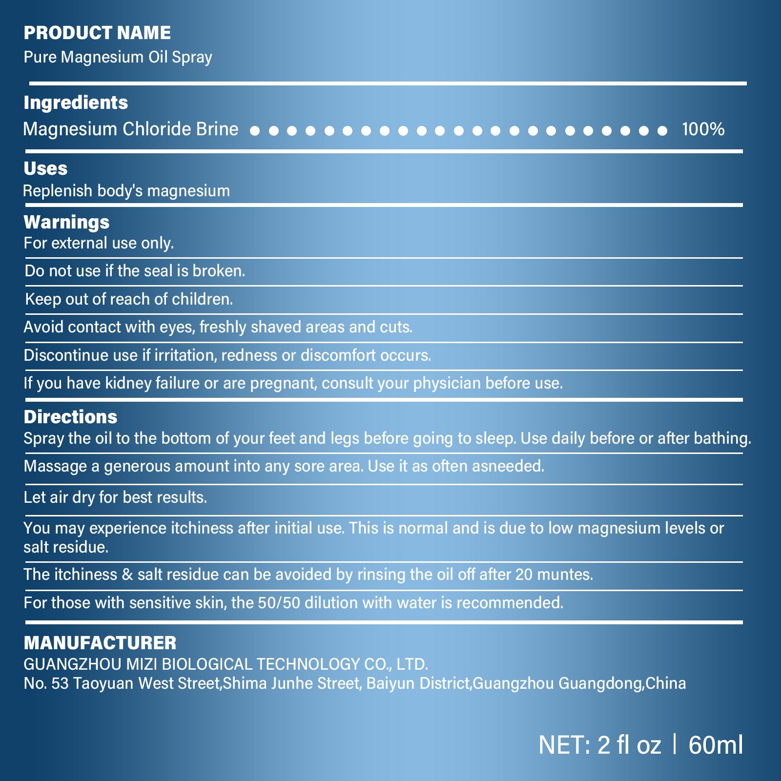 total relief magnesium spray for relaxation