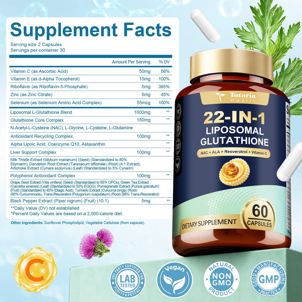 Totaria glutathione for detoxification support