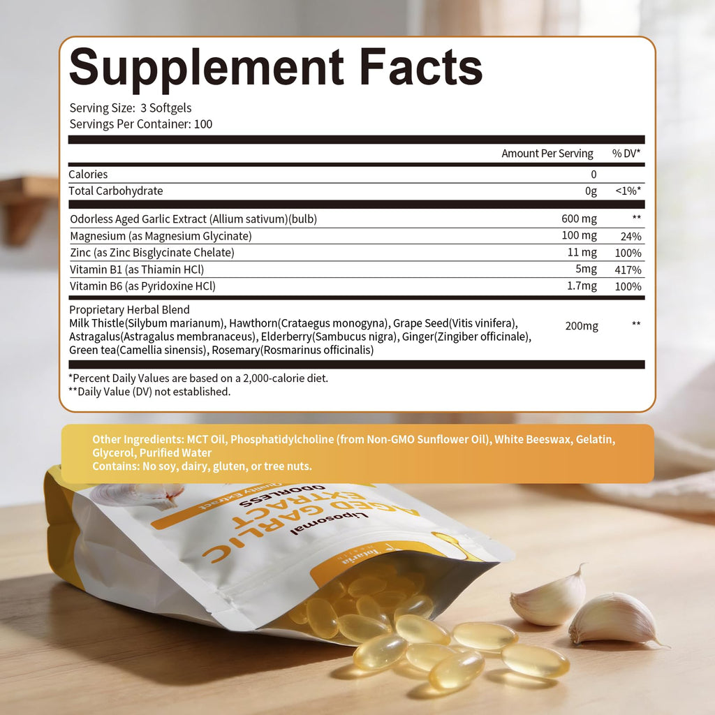 Totaria herbal garlic supplement for wellness