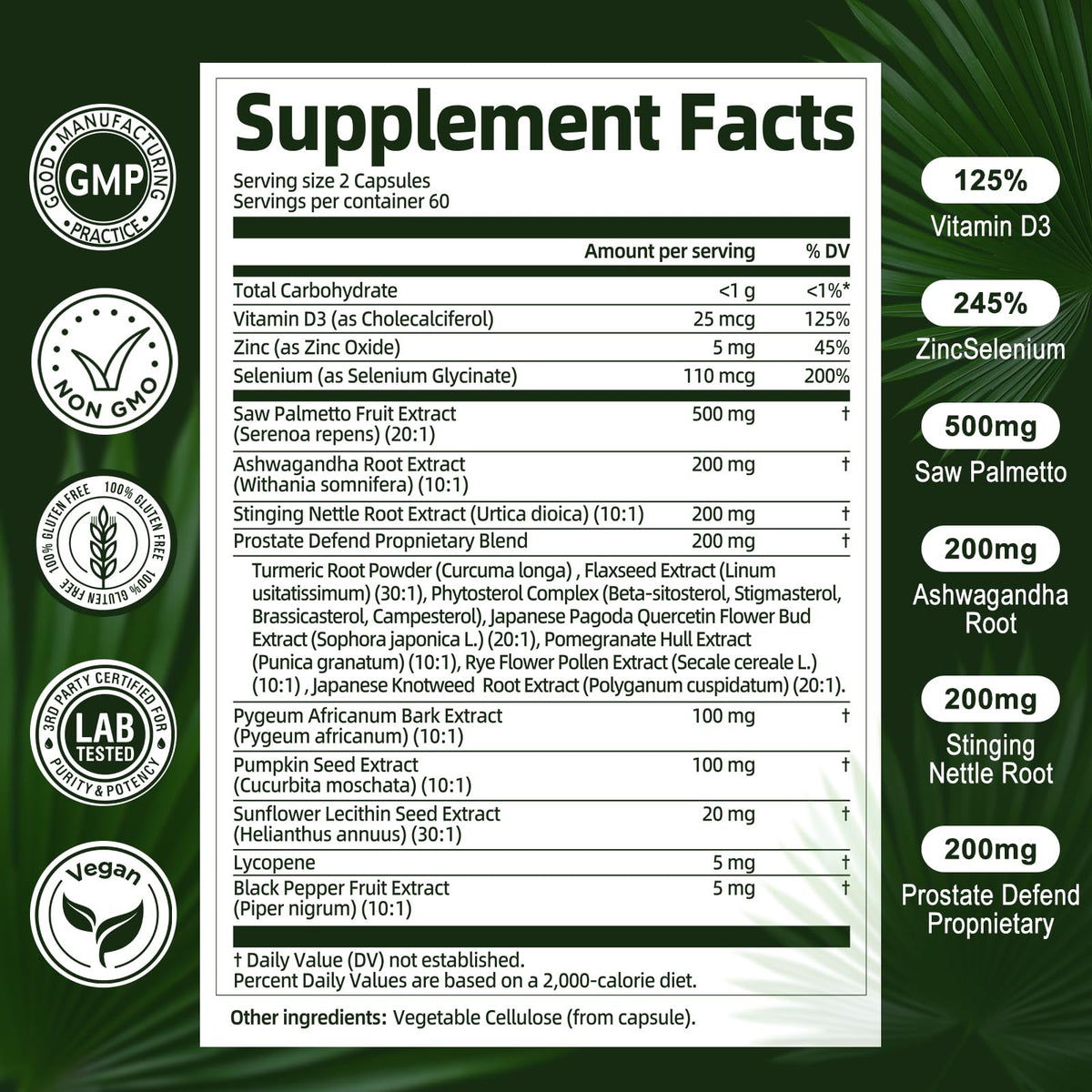 Totaria organic saw palmetto capsules