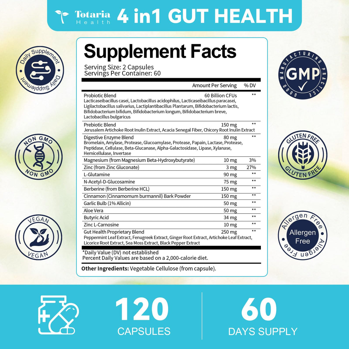 Totaria prebiotics for balanced gut flora
