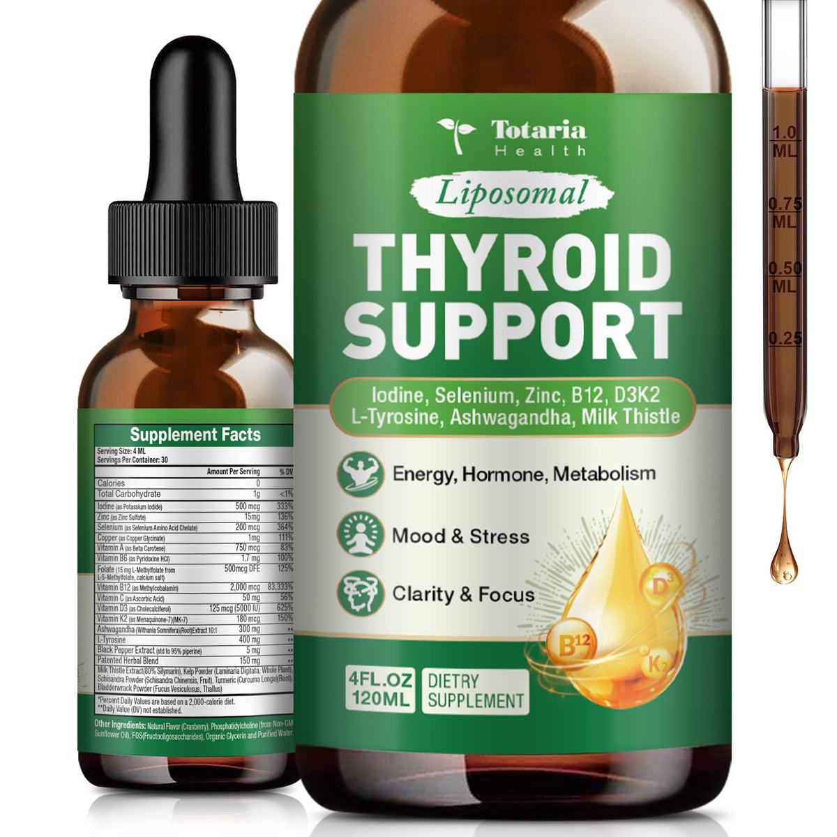 Totaria thyroid support liquid supplement