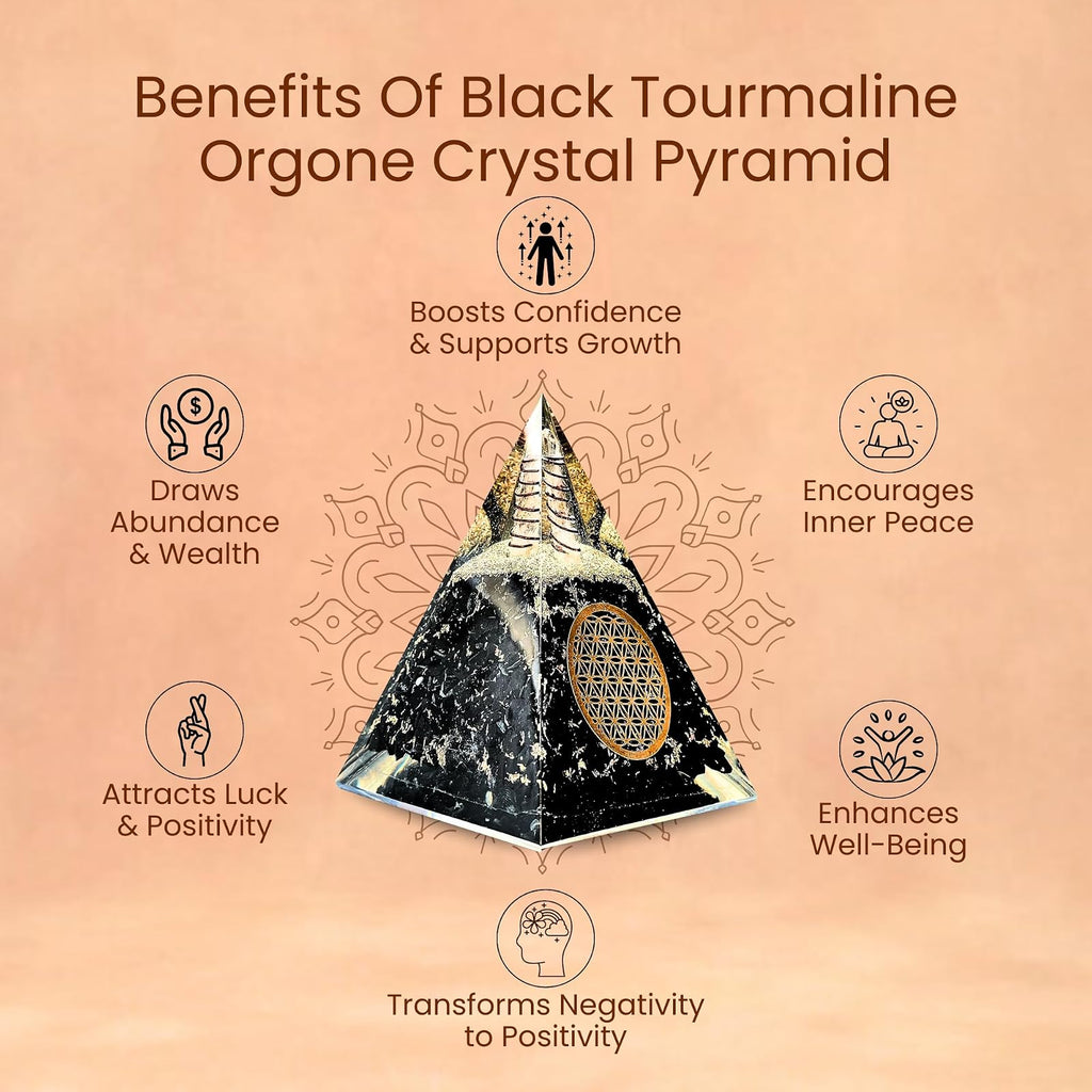 Tourmaline pyramid for positive energy