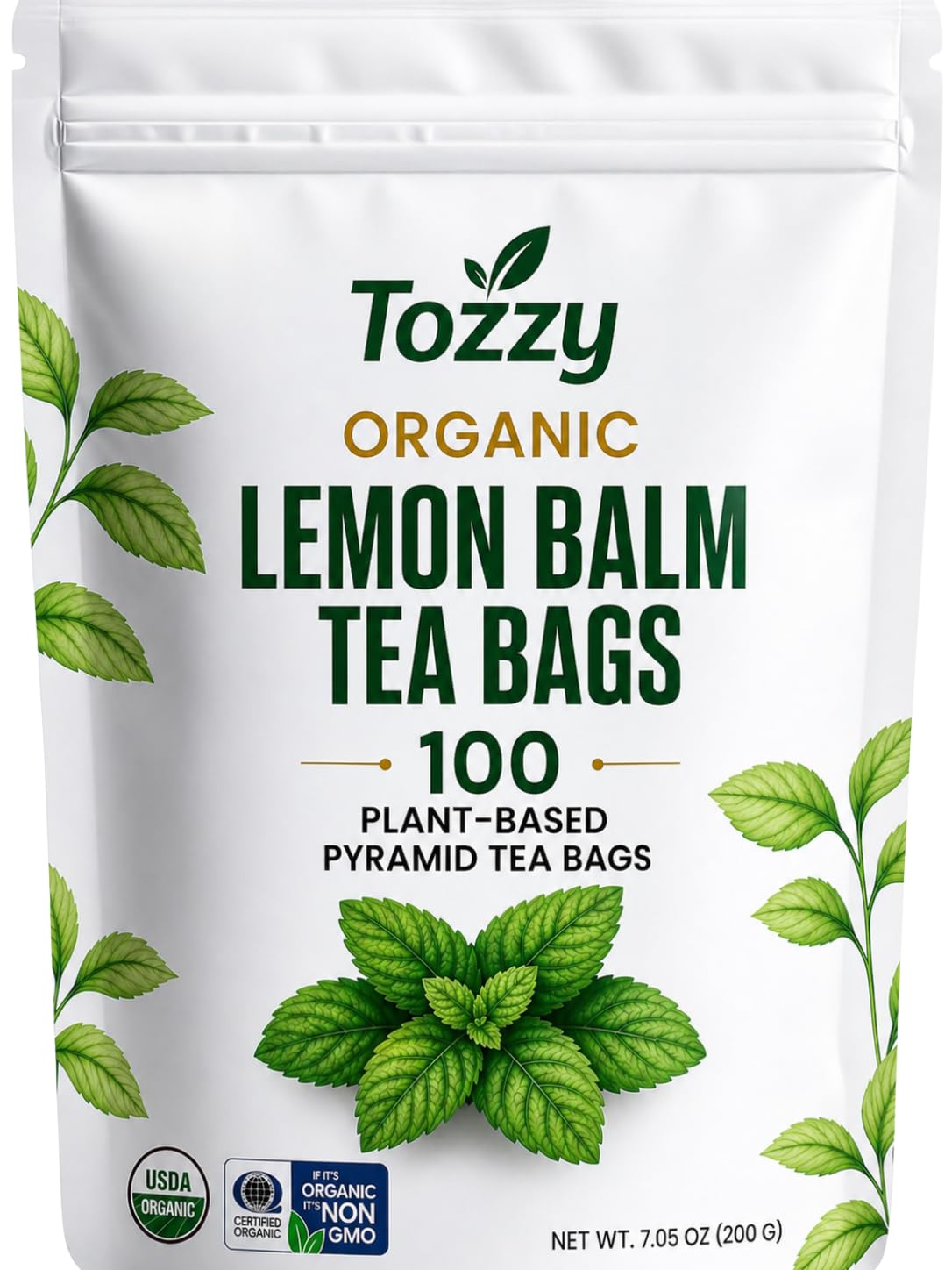 Tozzy organic lemon balm tea bags