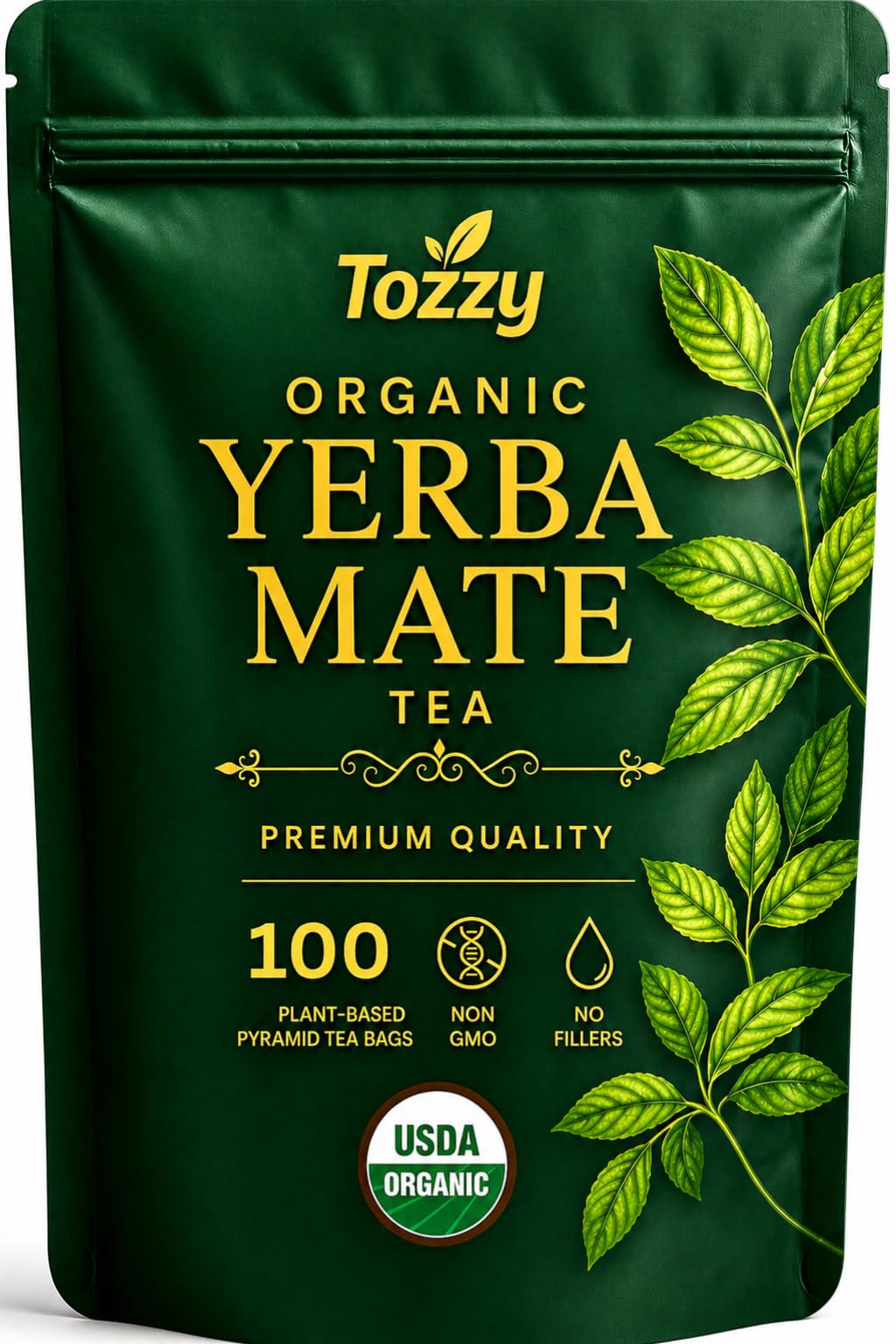 Tozzy organic yerba mate tea bags