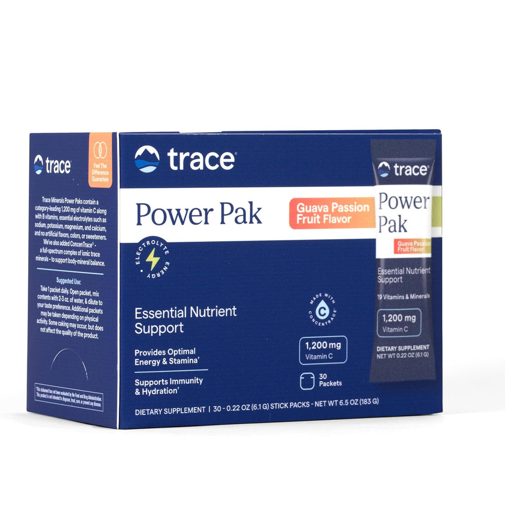 Trace Minerals electrolyte packets for hydration