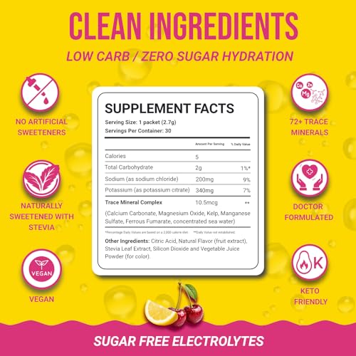 trace minerals electrolyte powder packets