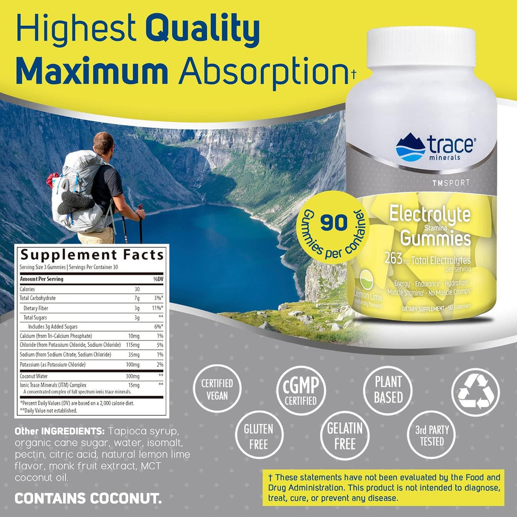 Trace Minerals electrolyte stamina gummies benefits