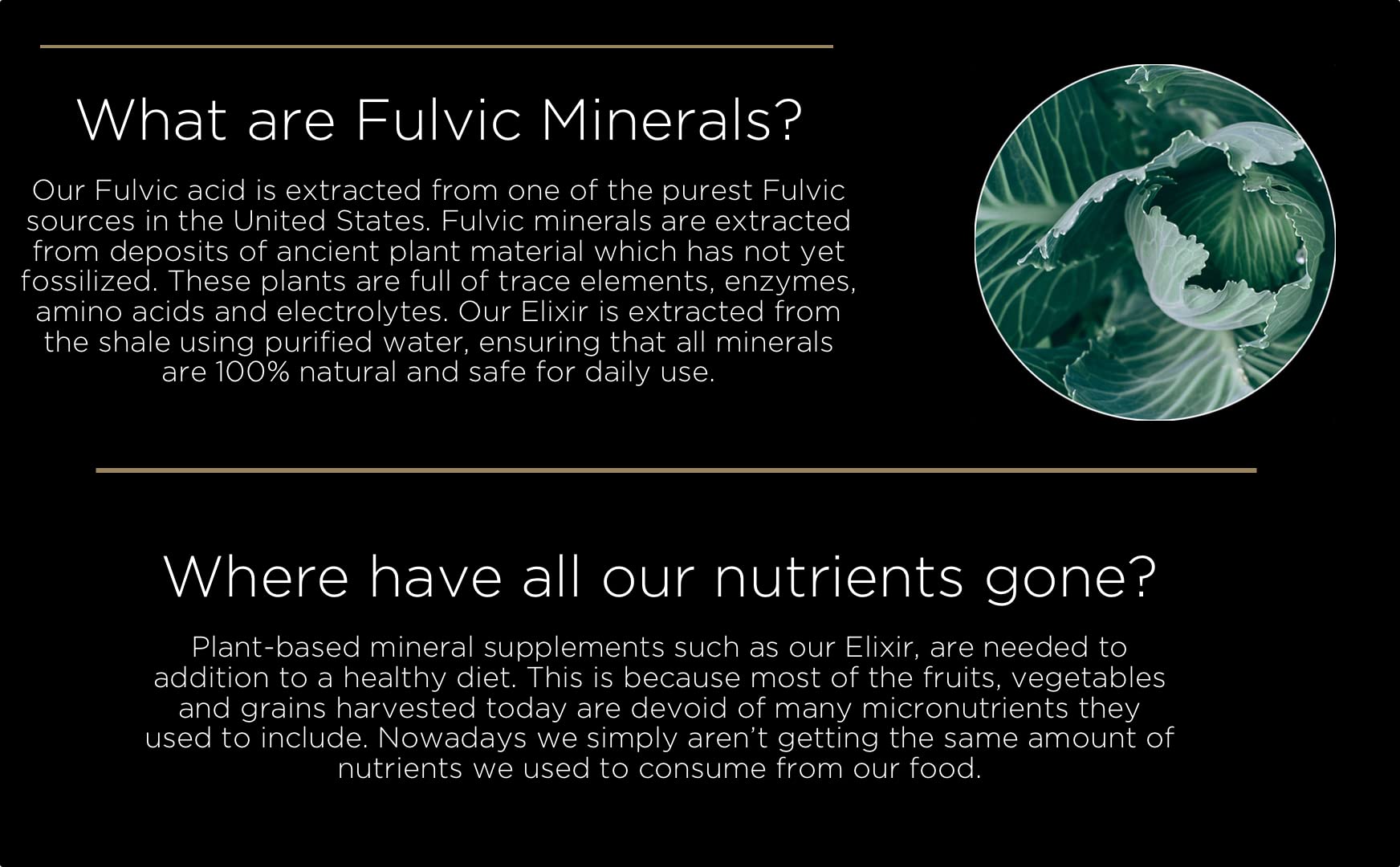 Trace minerals for improved vitality