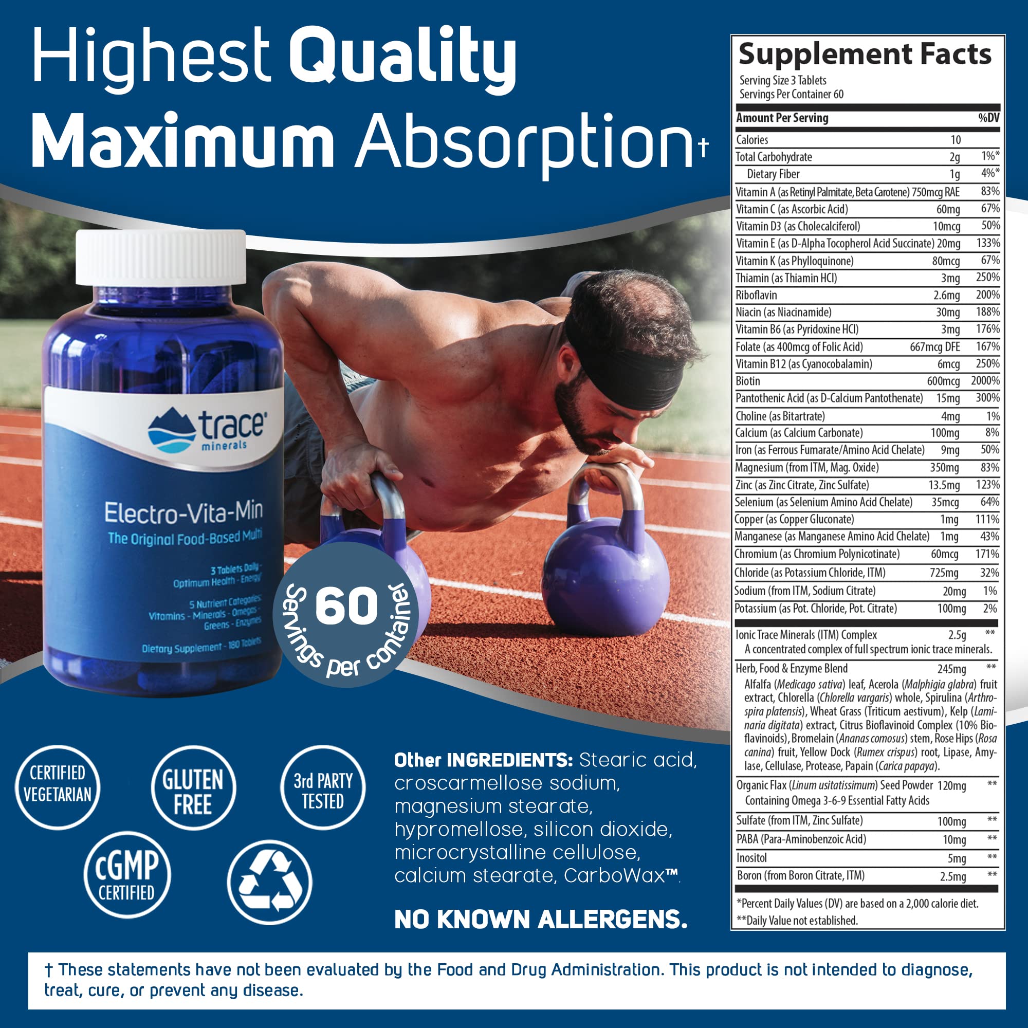 Trace Minerals health support tablets