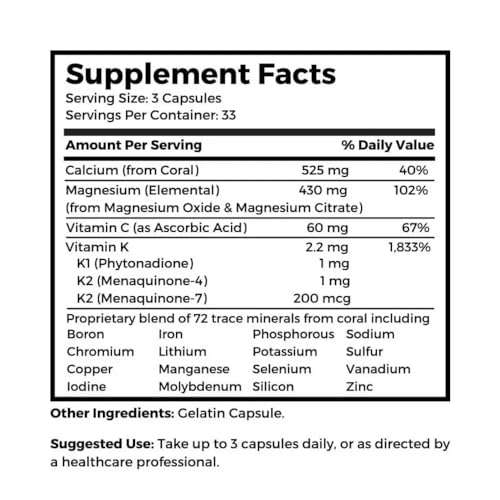 Trace minerals in calcium supplement