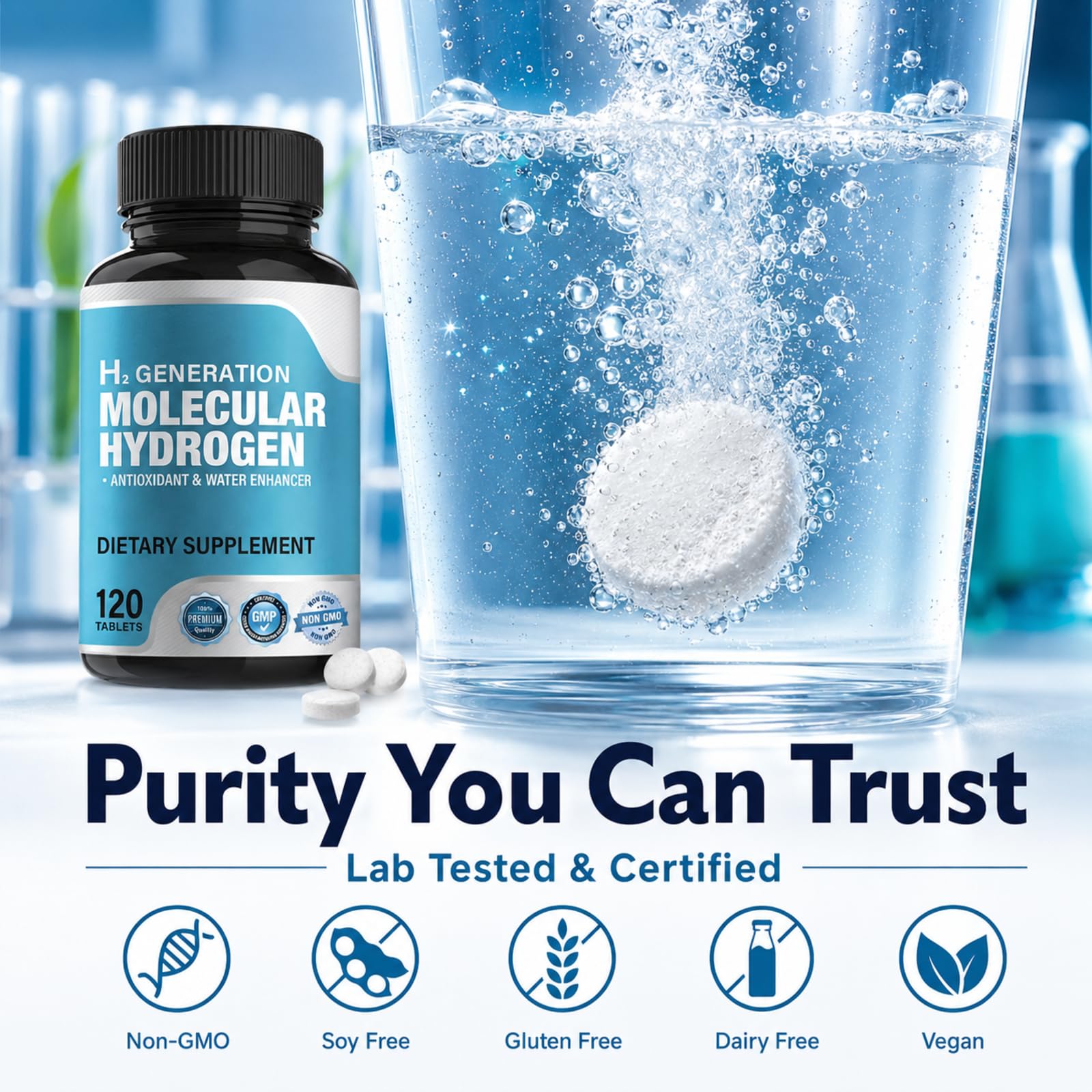 Trace minerals in hydrogen tablets