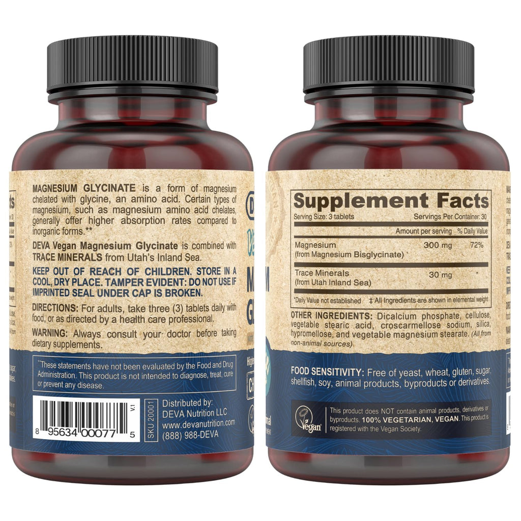 trace minerals in magnesium tablets