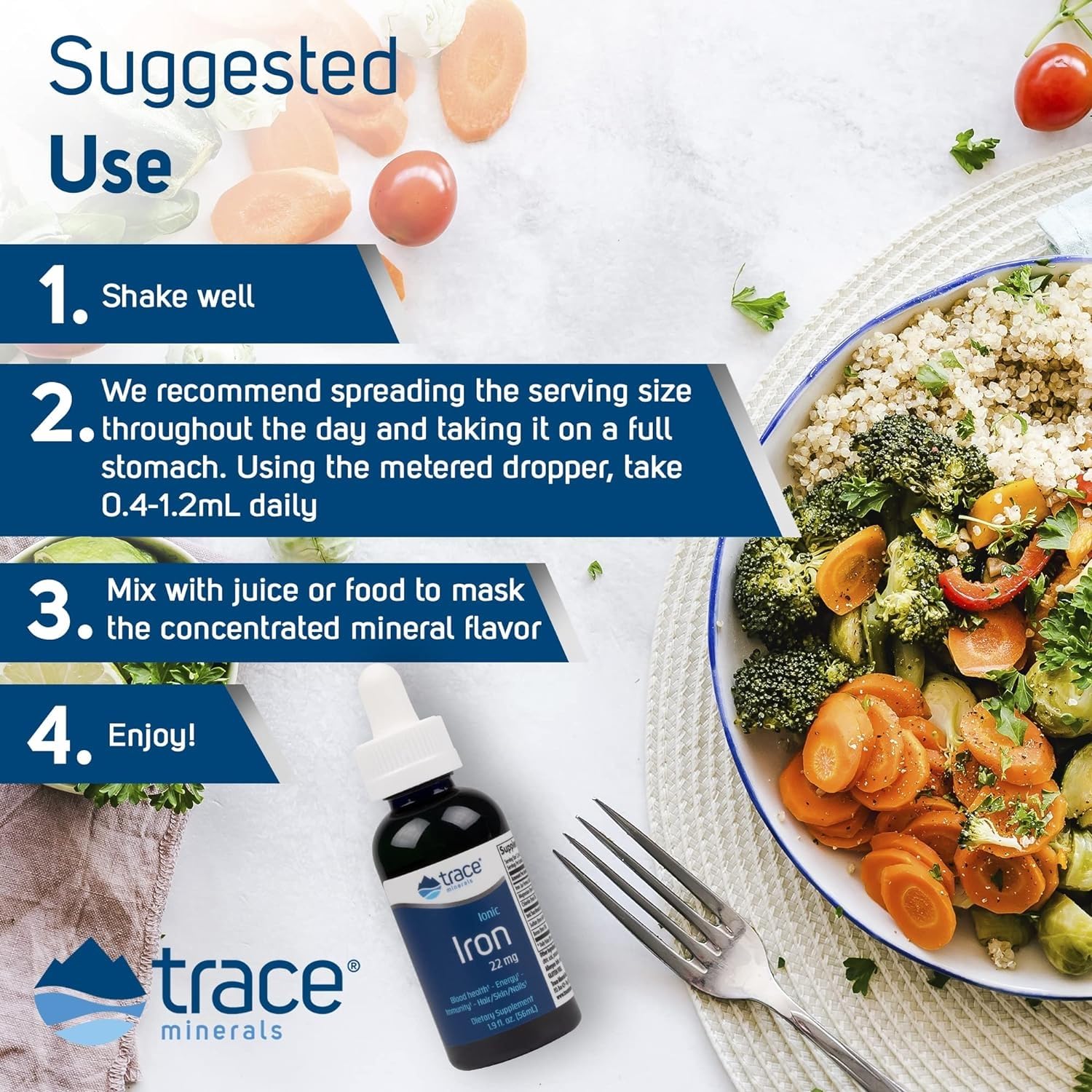 Trace Minerals iron for energy