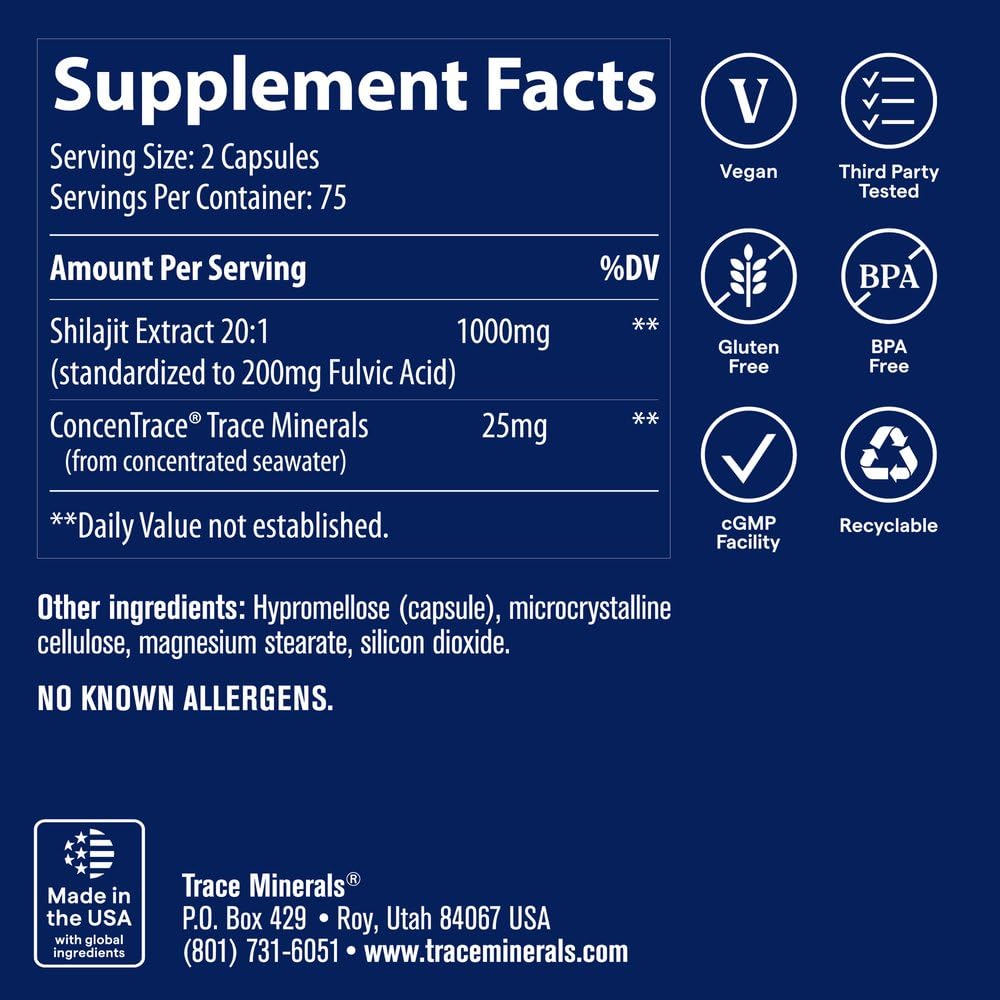 Trace Minerals shilajit for men’s health