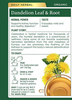 traditional dandelion leaf herbal tea