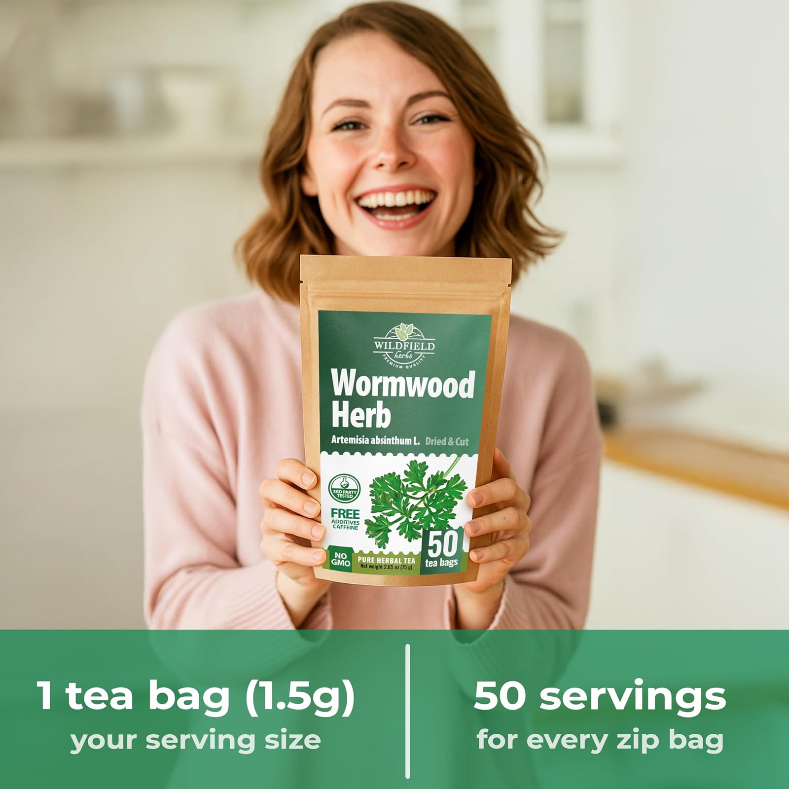 Traditional herbal tea with wormwood