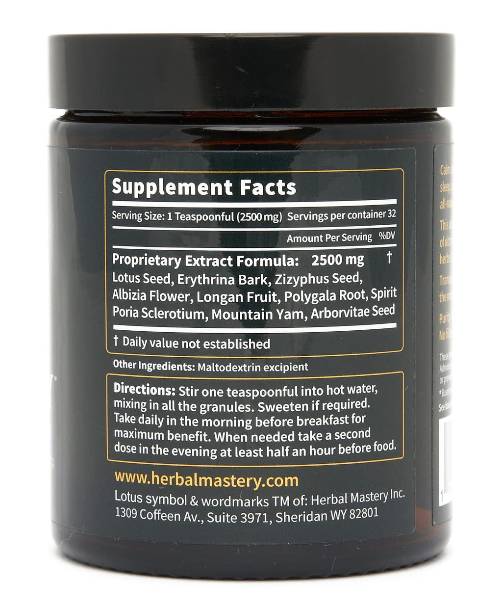 Tranquility blended supplements for daily serenity