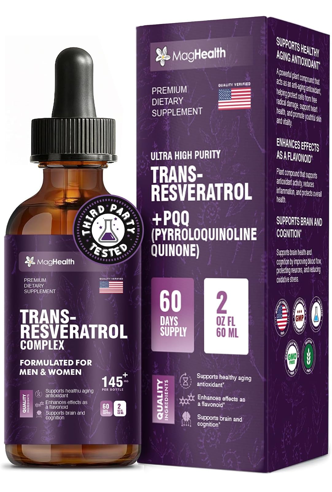 Trans-Resveratrol antioxidant supplement