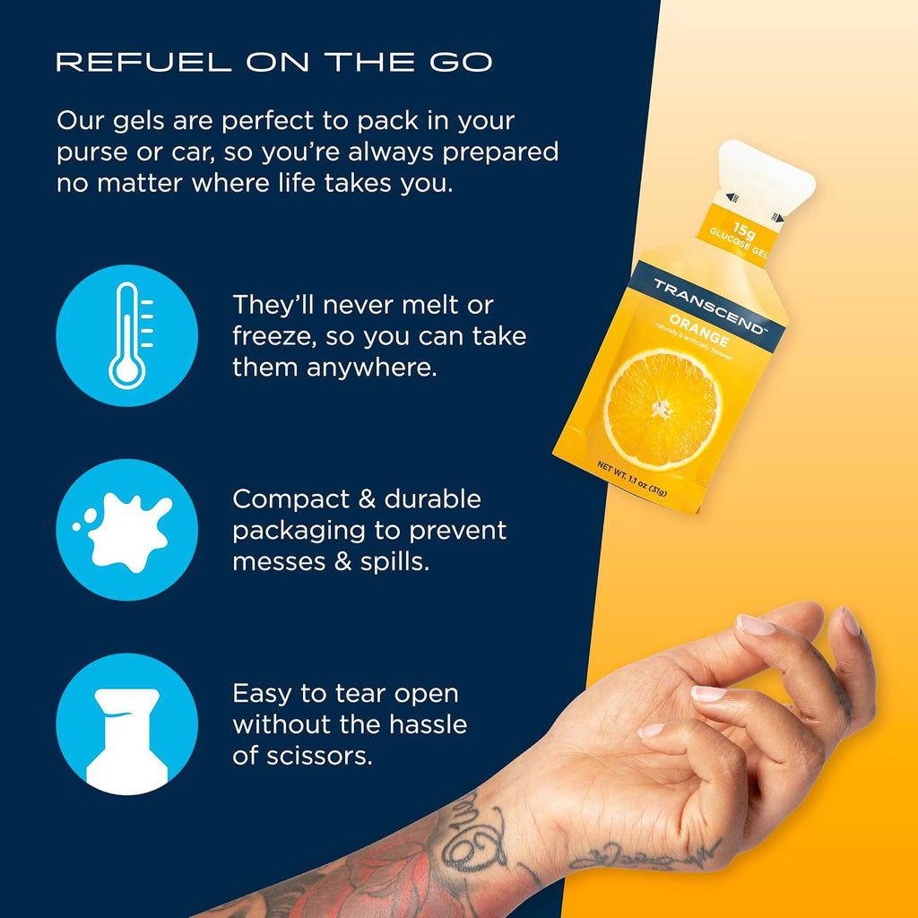 Transcend Foods orange gel for workouts