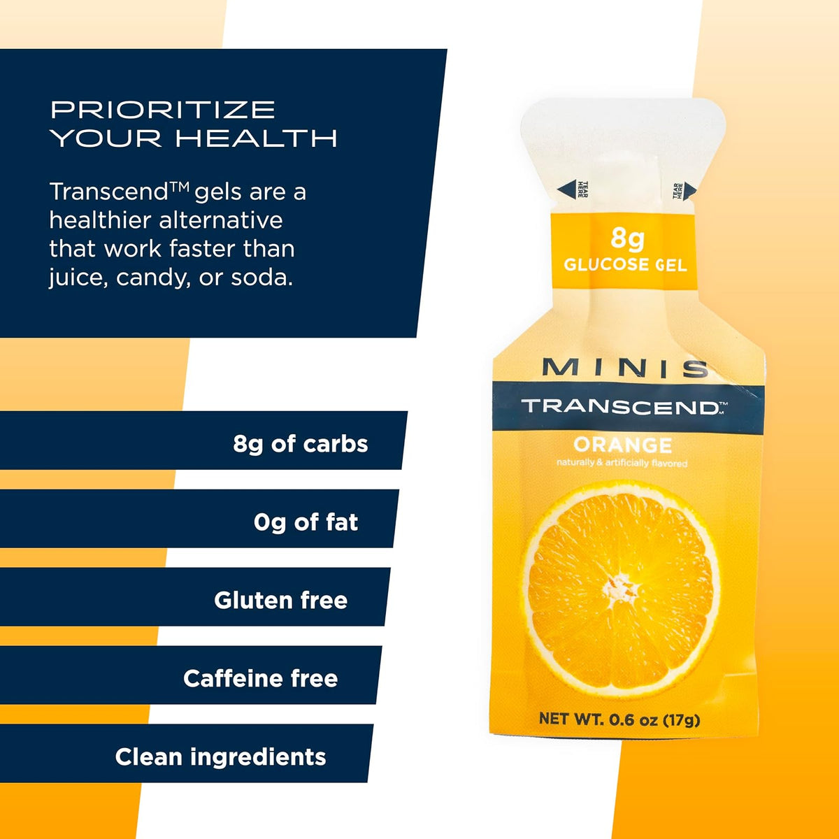Transcend Foods orange gel quick energy